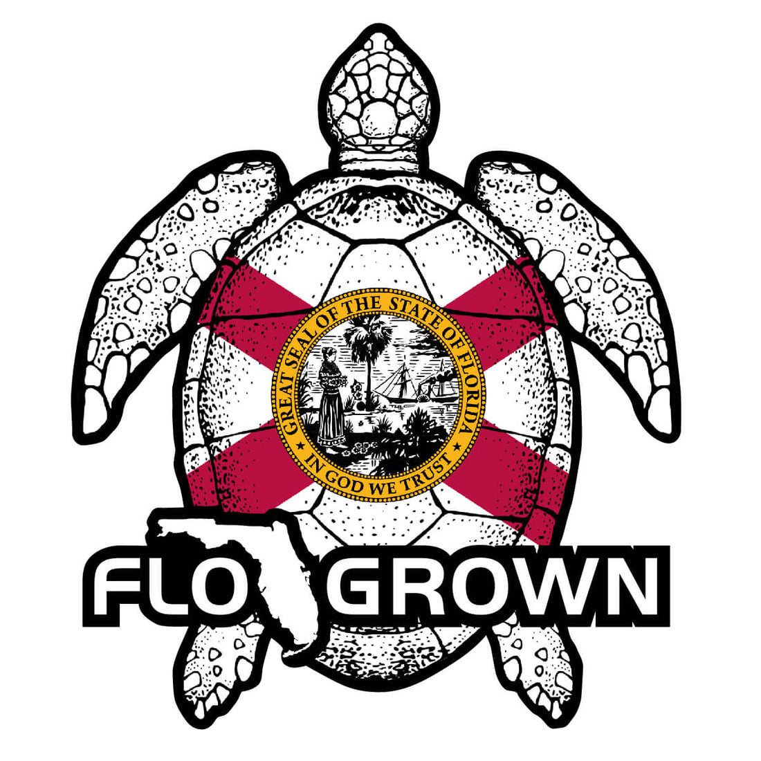 Turtle Flag Decal – FloGrown